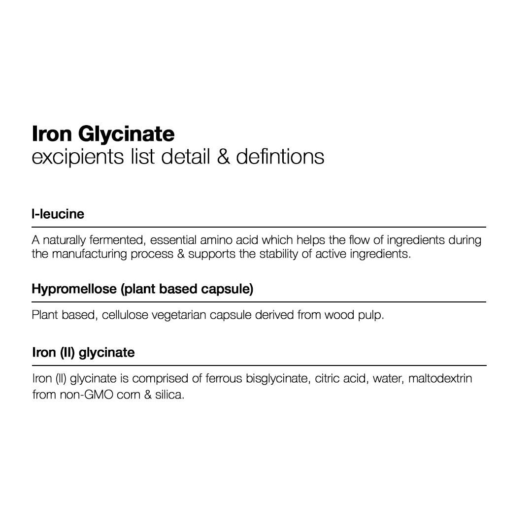 Iron Glycinate - 30 Capsules – HONOUR HEALTH