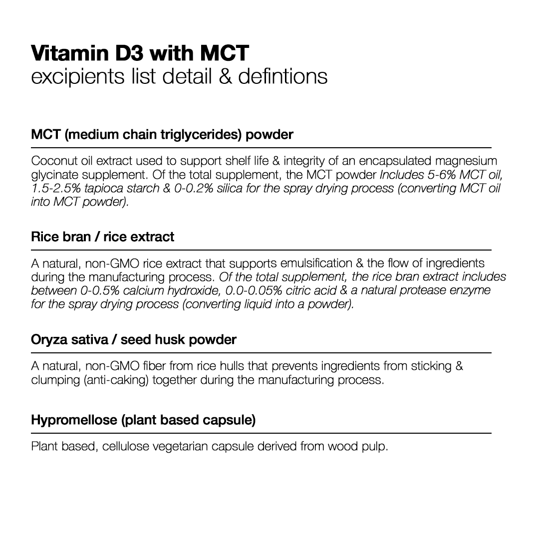 Vitamin D3 with MCT - No Vegetable Oil Fillers - 150 Capsules – Honour ...